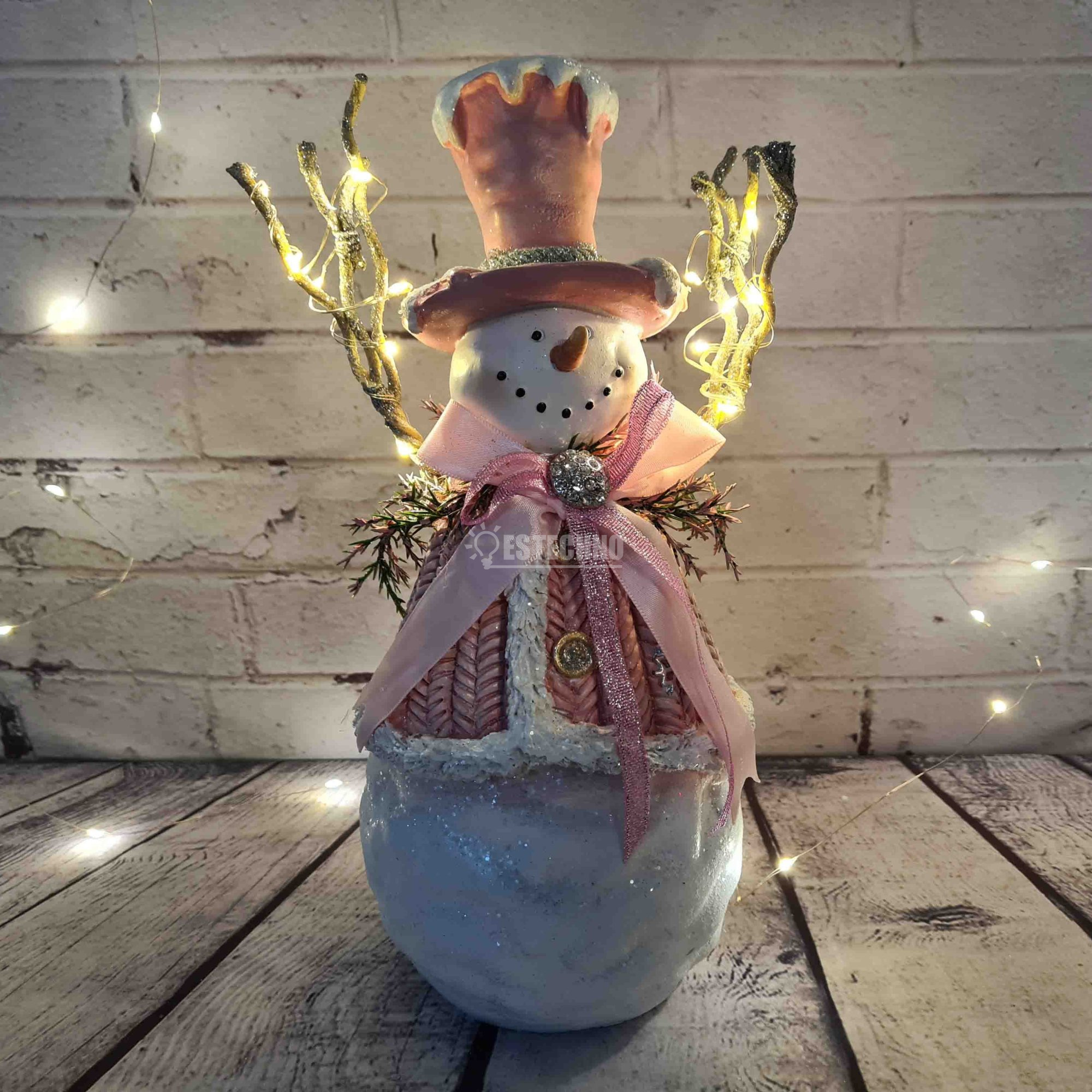 Новогодний декор СНЕГОВИК с подсветкой, 27 см - купить в интернет ...